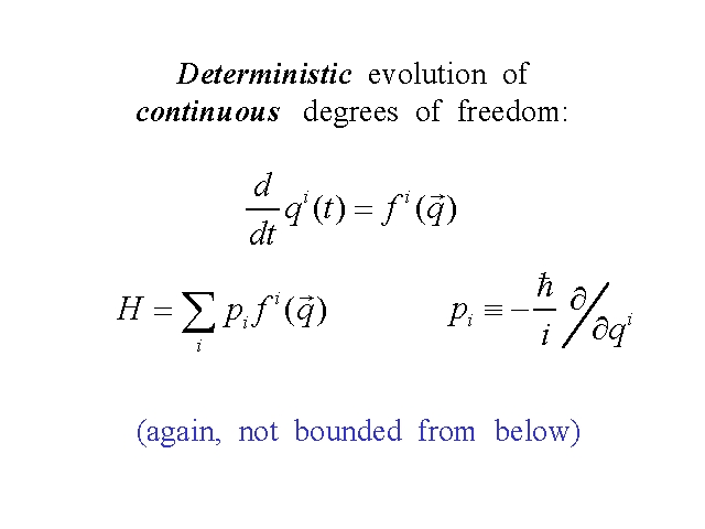 Deterministic evolution of